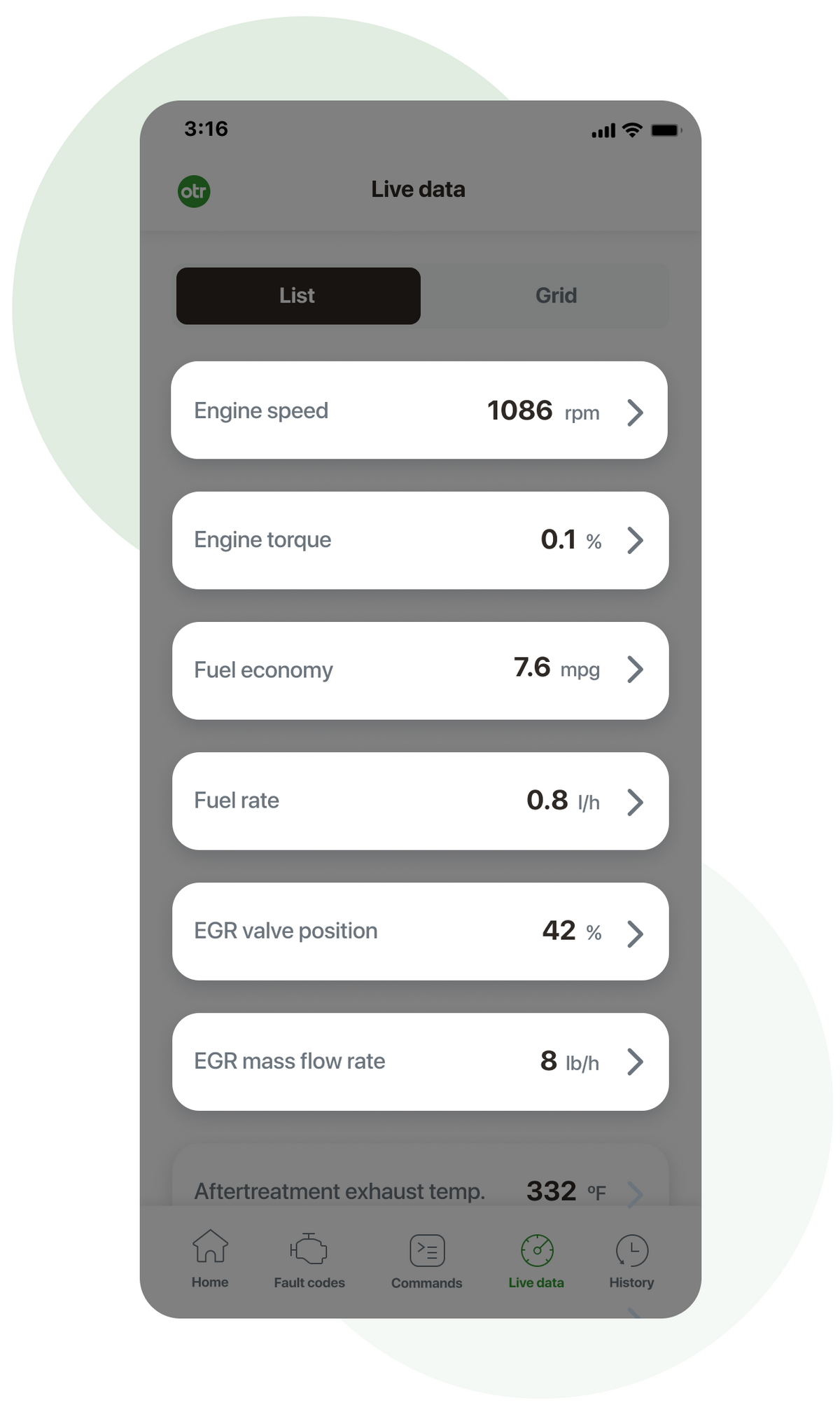 Live data – OTR Performance® Inc.